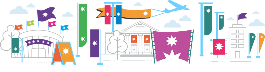 Custom Flag Maker & Custom Flag Store - Swirling Silks